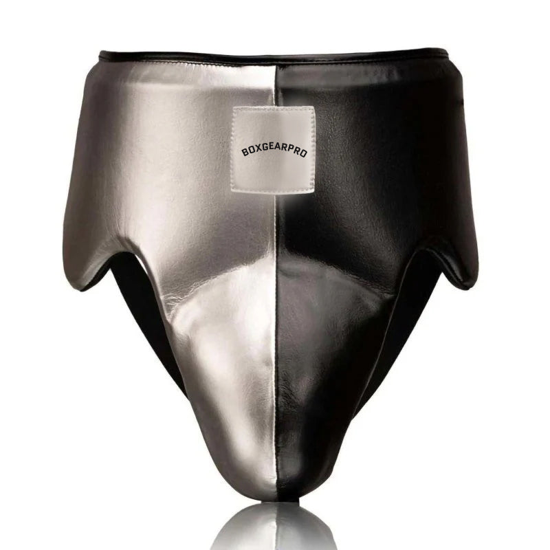 Groin Guard Black and Silver Metallic 100% Ultra Light – Box Gear Pro