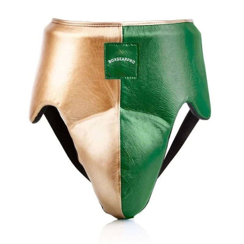 Green and Gold Groin Guard Metallic 100% Ultra Light – Box Gear Pro